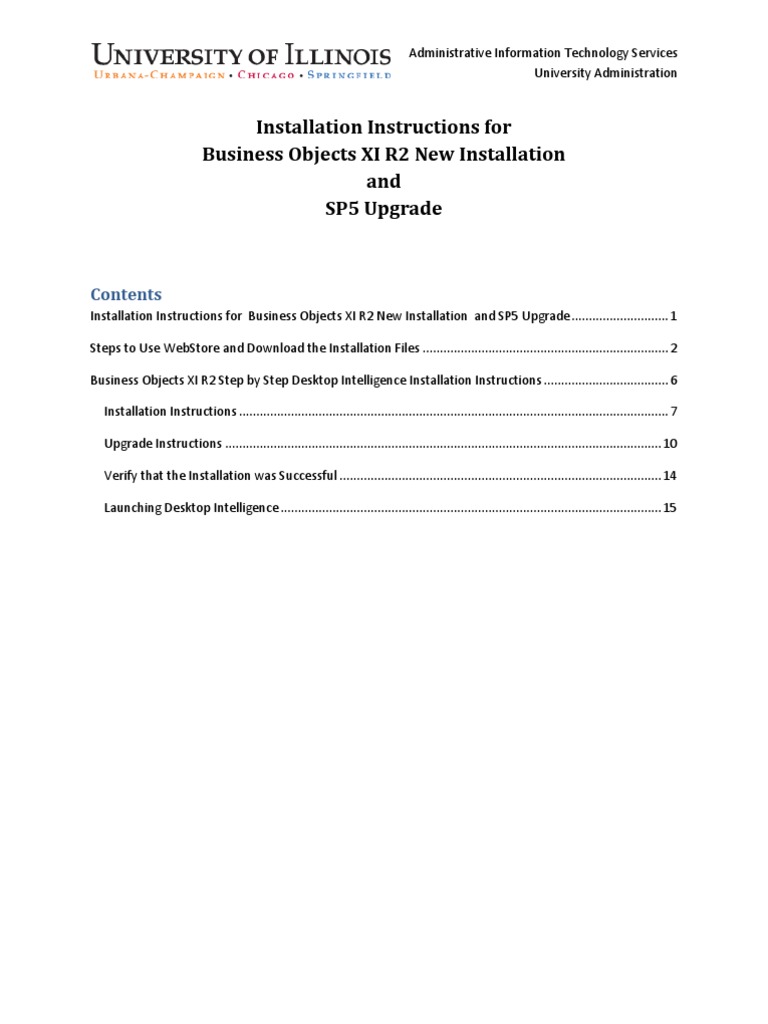 Business Objects XI R2 Installation Guide | PDF | Installation ...