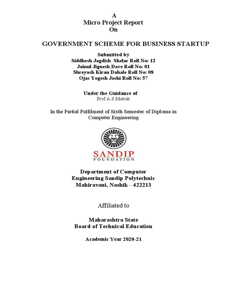 EDE Final Micro Project | Download Free PDF | Loans | Small And Medium ...