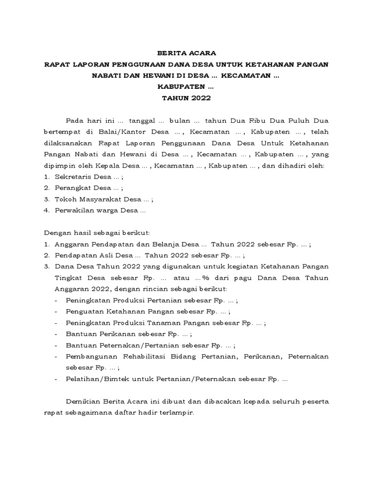 Berkas Untuk Desa | PDF