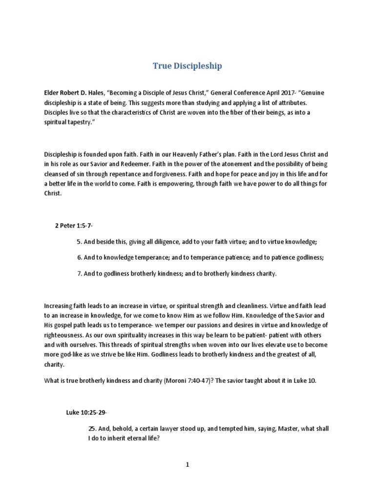 True Discipleship | PDF | Jesus | Disciple (Christianity)