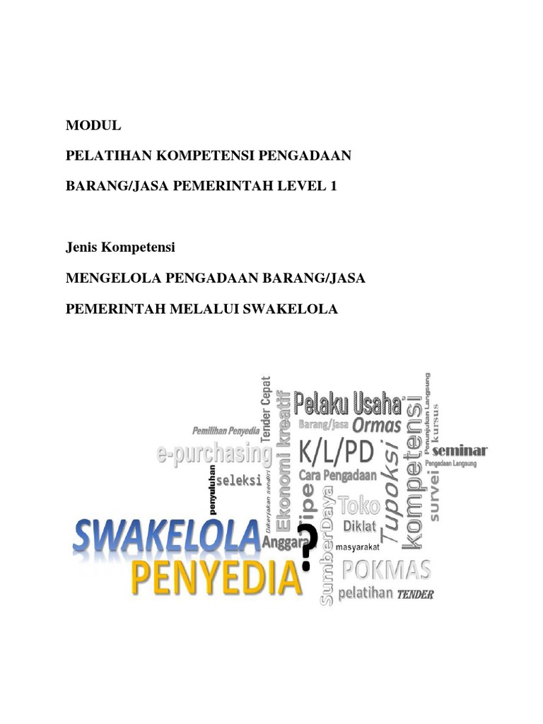 Swakelola Level 1 | PDF