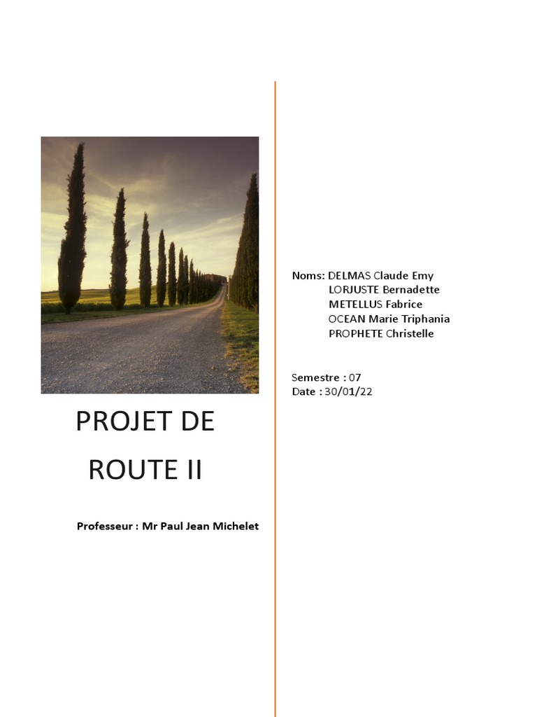 Nouveau Projet Route Final | PDF | Ingénierie civile