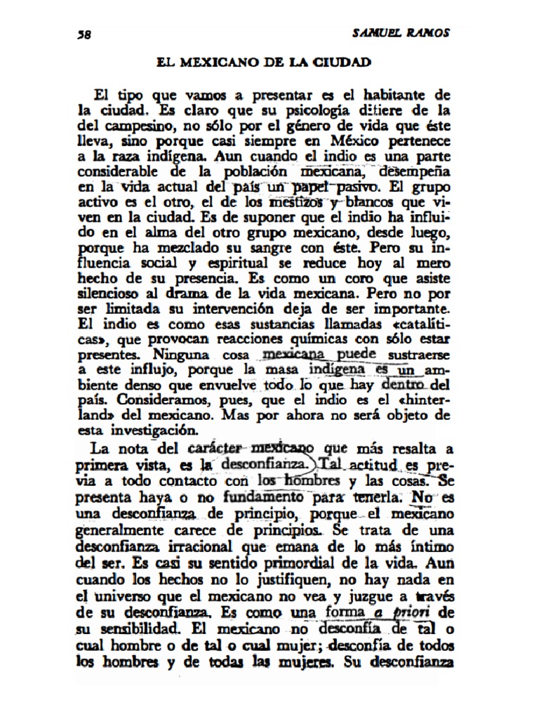 El Mexicano de La Ciudad Samuel Ramos | PDF