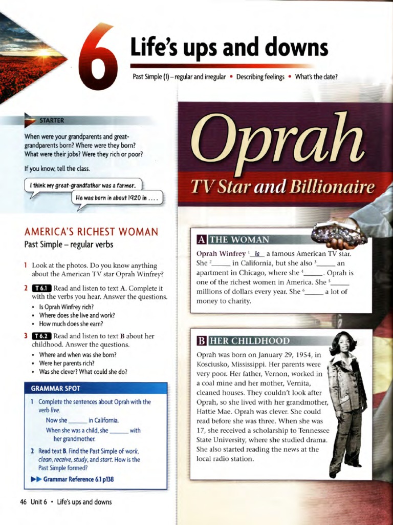 Past Simple 1 Pdf Pdf Oprah Winfrey