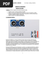 Informe de Sensor Ultrasonico | PDF | Sonido | Arduino