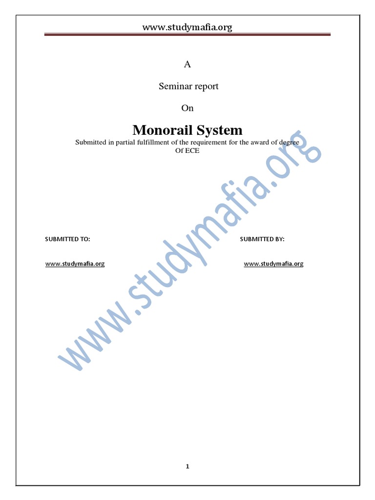 ECE Monorail System Report PDF | PDF | Sustainable Transport | Public Transport