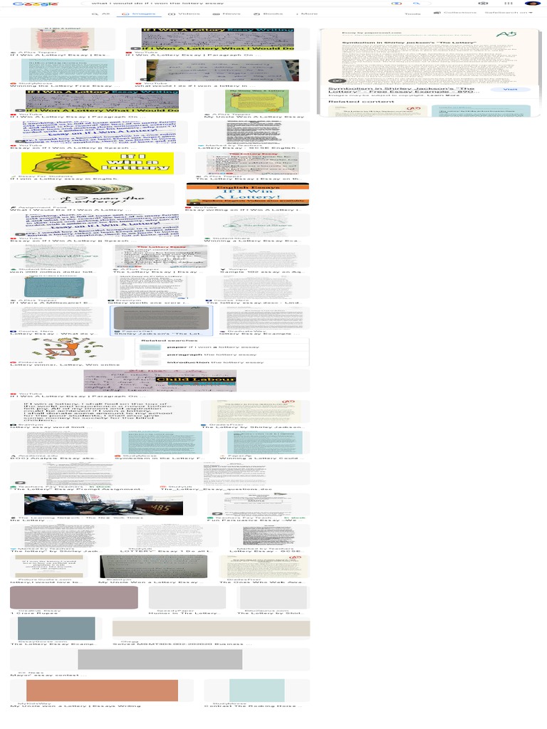 What I Would Do If I Won The Lottery Essay - Google Search | PDF | Essays