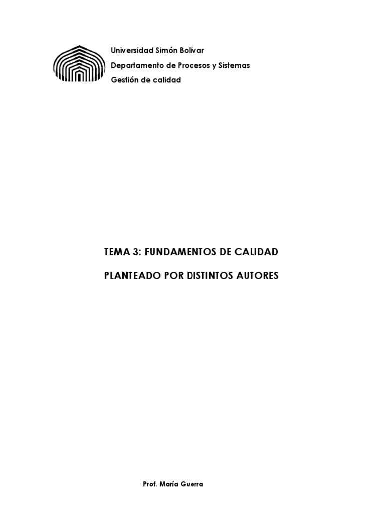 Resumen Tema3 | PDF | Calidad (comercial) | Conocimiento