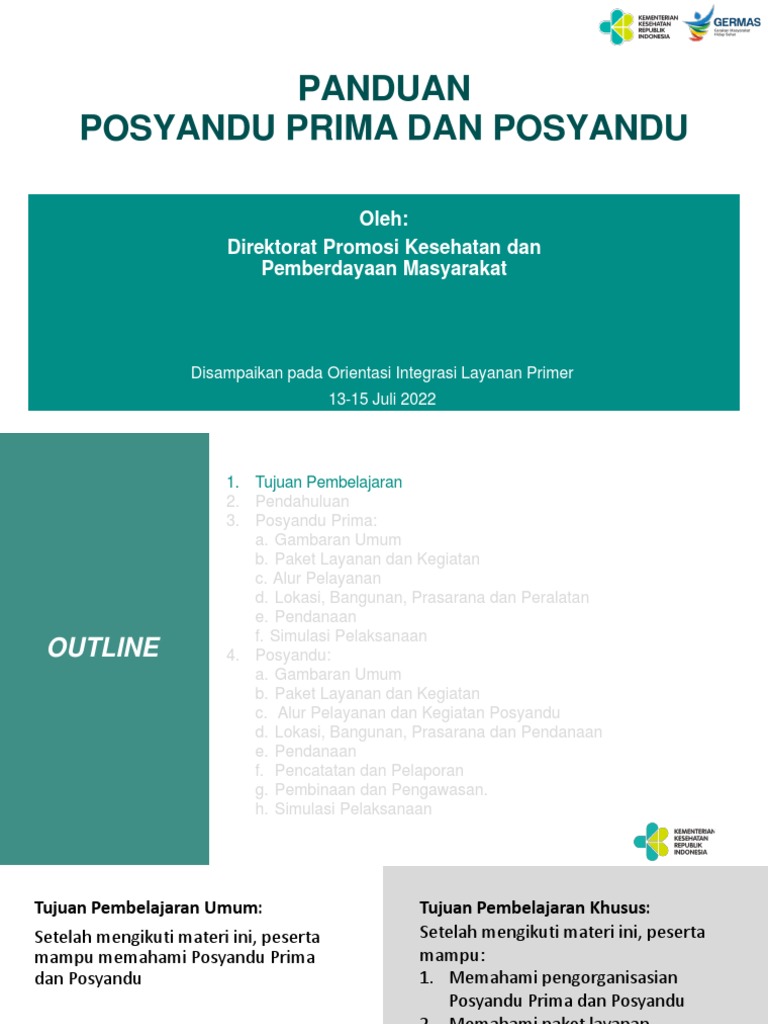 Panduan Posyandu Prima Terintegrasi | PDF