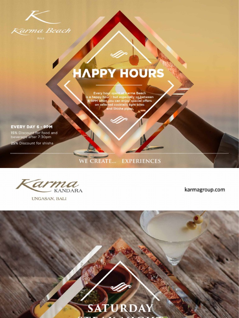 Karma Beach Menu English - 210826 | PDF | Foods | Wine