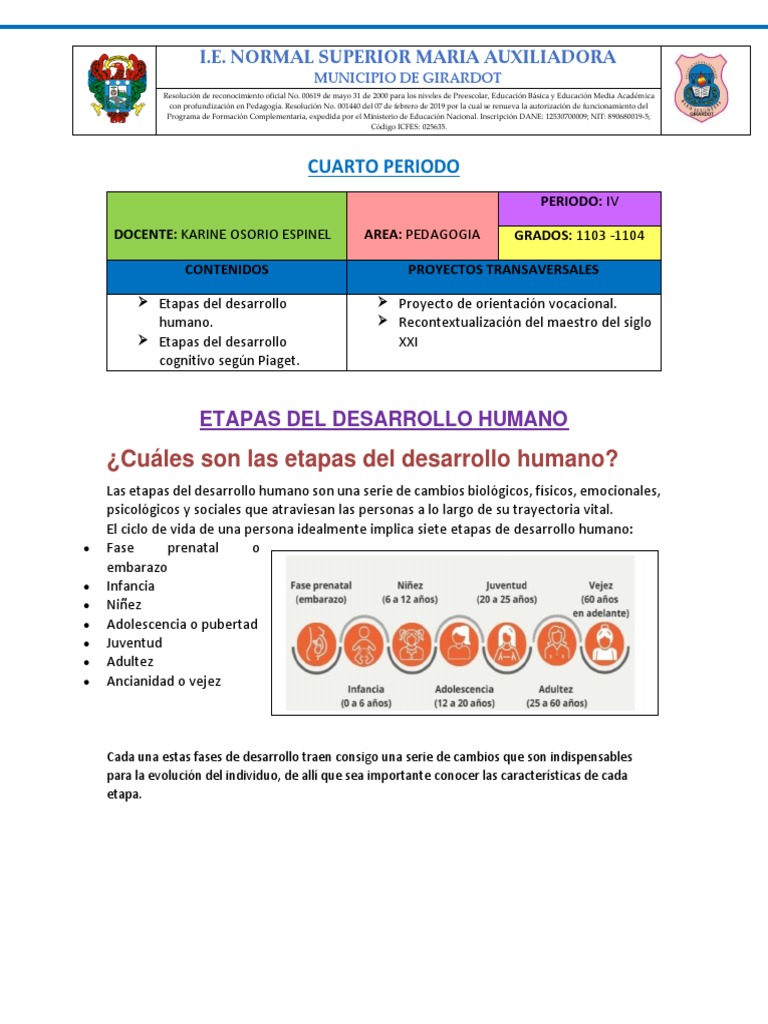 Etapas Del Desarrollo Humano | PDF | Adultos | Adolescencia