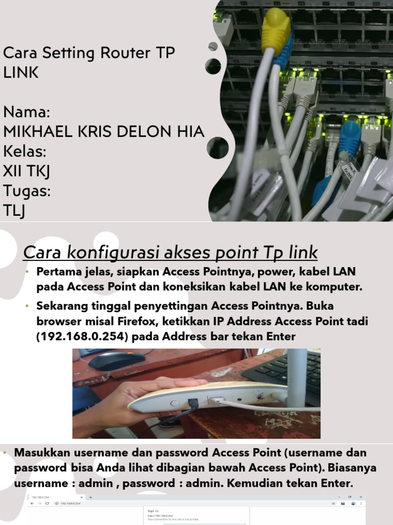 Cara Setting Router TP LINK | PDF | Komputer