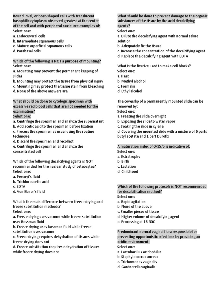 Fourth Unit-Edited | PDF | Cytopathology | Fixation (Histology)