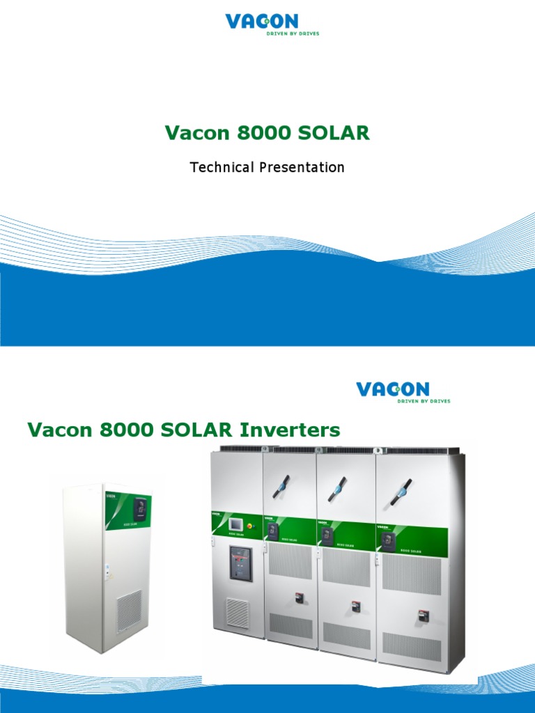 Vacon 8000 Solar Inverter Guide | PDF | Power Inverter | Photovoltaic System