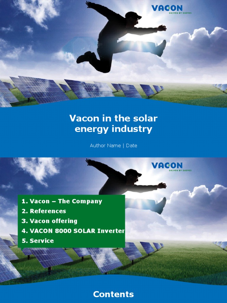 Vacon's Solar Energy Solutions Overview | PDF | Transformer ...