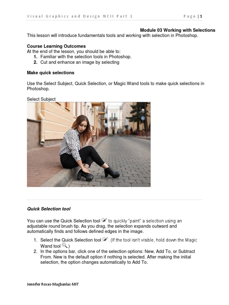 Understanding Photoshop Selection Tools | PDF | Image Editing | Adobe ...
