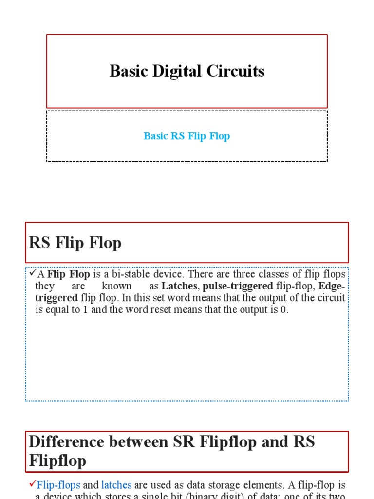 RS SR Flip Flop | PDF