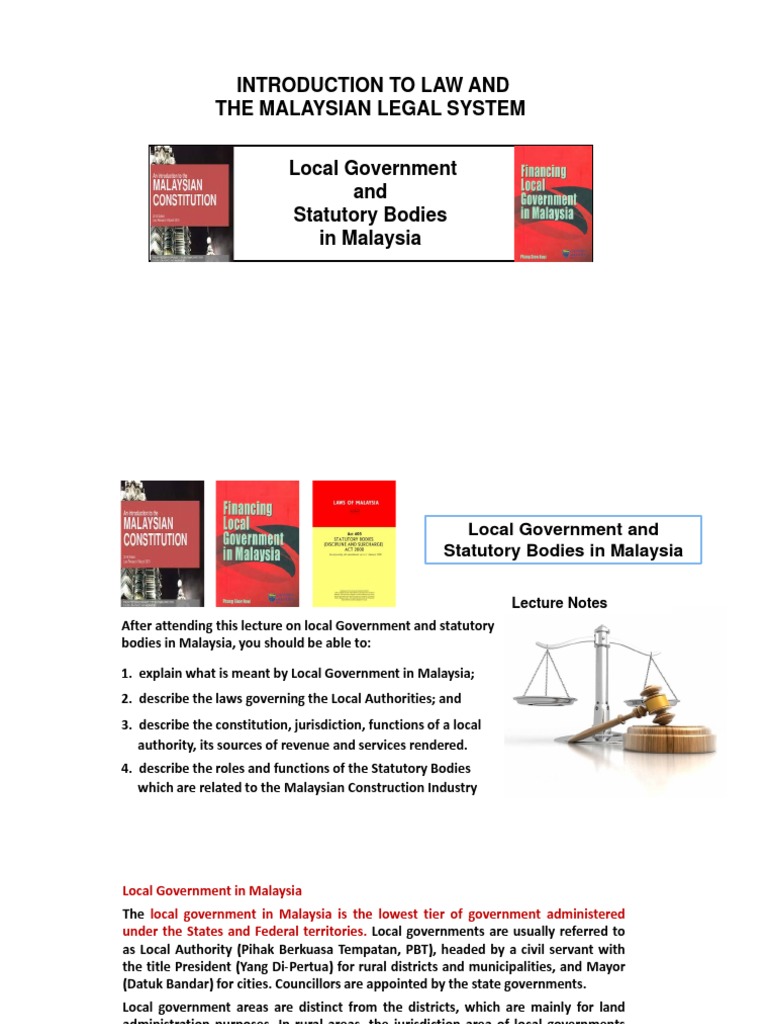 Local Government and Statutory Bodies in Malaysia | PDF | Malaysia ...