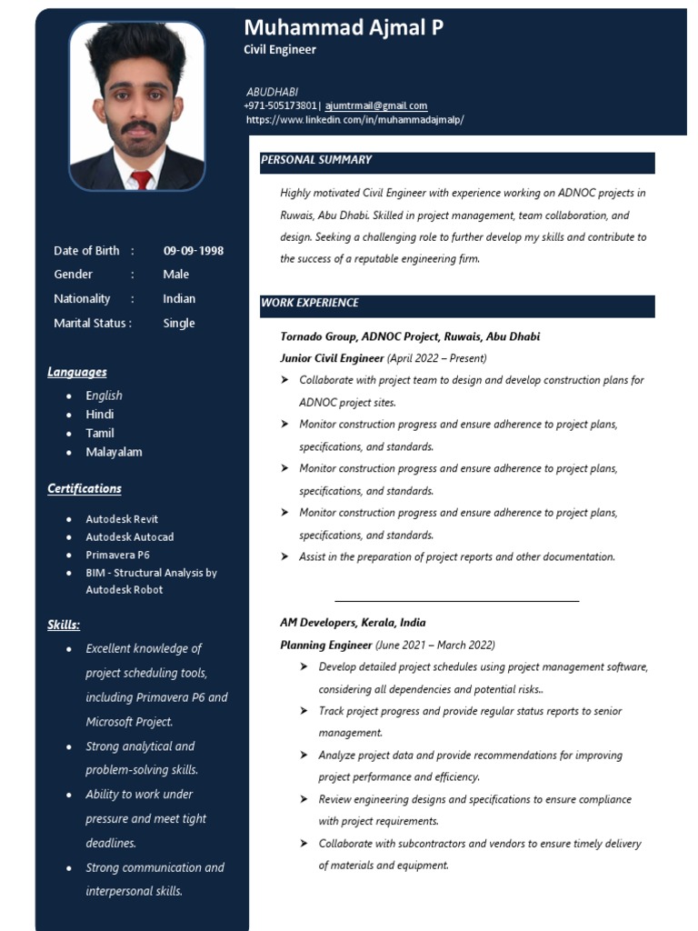 Muhammad Ajmal Resume | PDF | Autodesk | Building Information Modeling Muhammad Ajmal Resume | PDF | Autodesk | Building Information Modeling