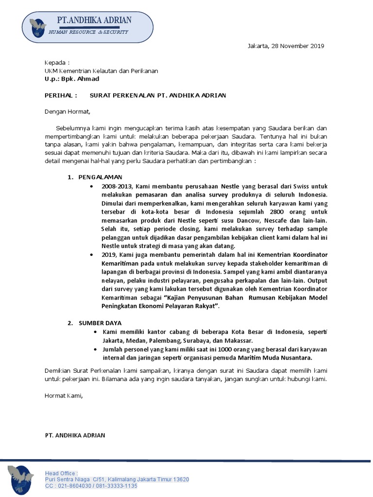 Pengalaman Proyek PT. Andhika Adrian | PDF