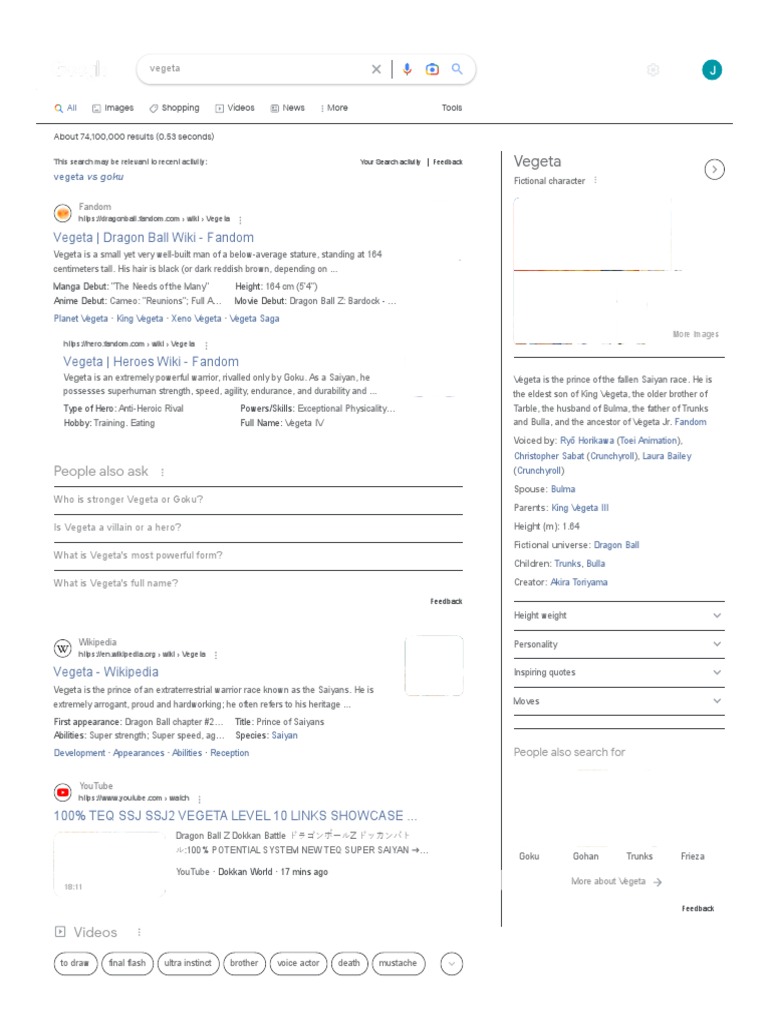 Vegeta - Google Search | PDF | Dragon Ball