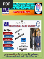 MTH603 MIDTERM SOLVED MCQS by JUNAID | PDF | Eigenvalues And Eigenvectors | Matrix (Mathematics)