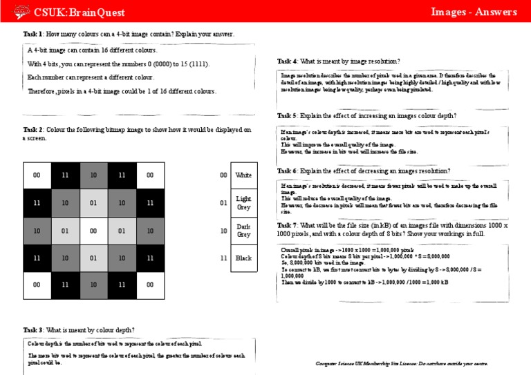 Understanding Colour Depth and Image Size | PDF | Display Resolution ...