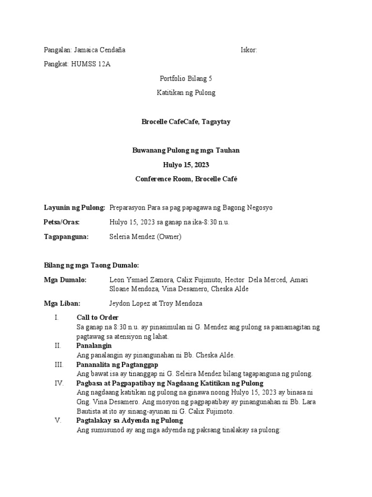 Filipino Memo | PDF