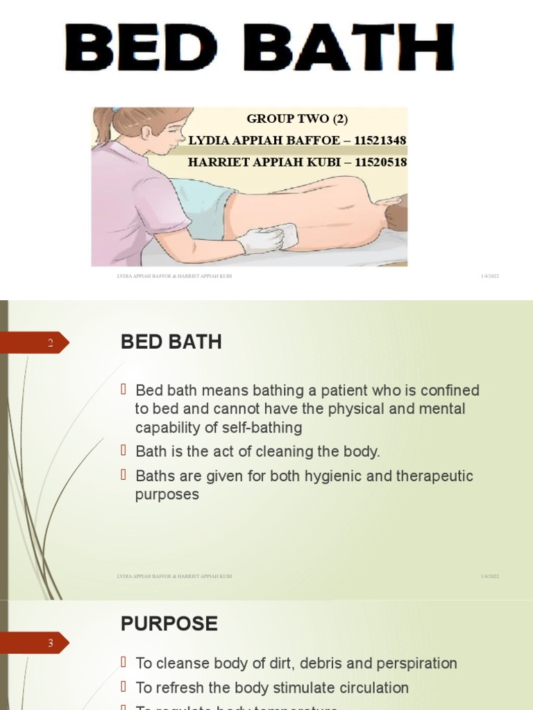 Bed Bath Procedure in Nursing | PDF | Hygiene | Medical Specialties