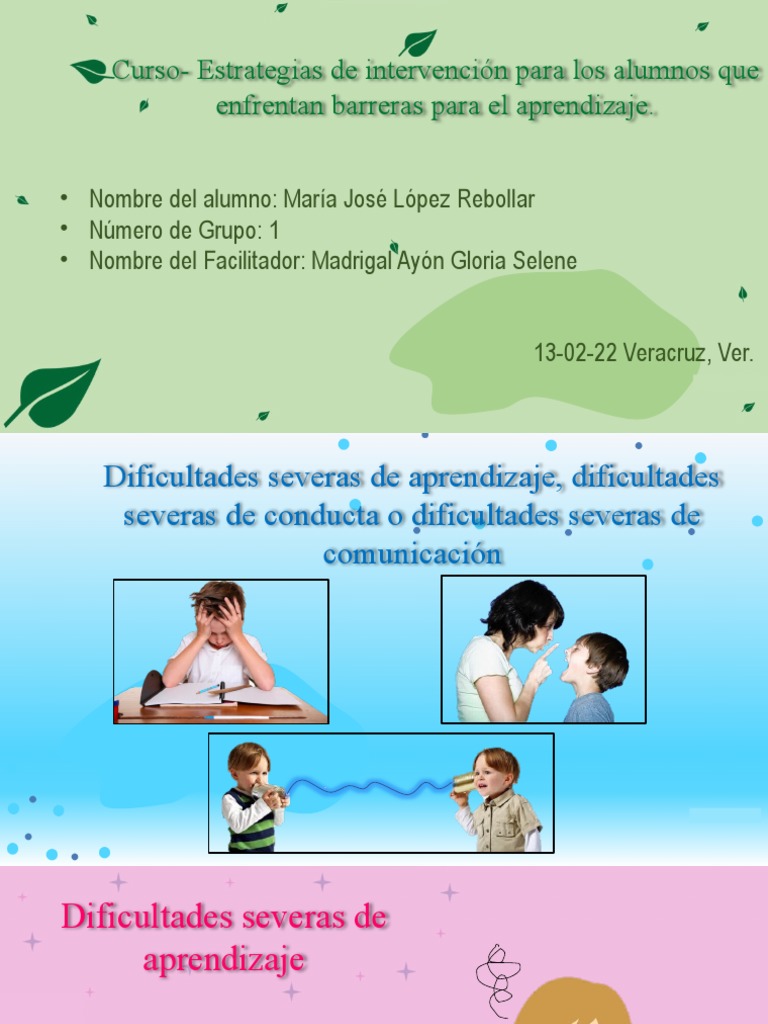 Curso-Estrategias de Intervención para Los Alumnos Que Enfrentan Barreras para El Aprendizaje ...