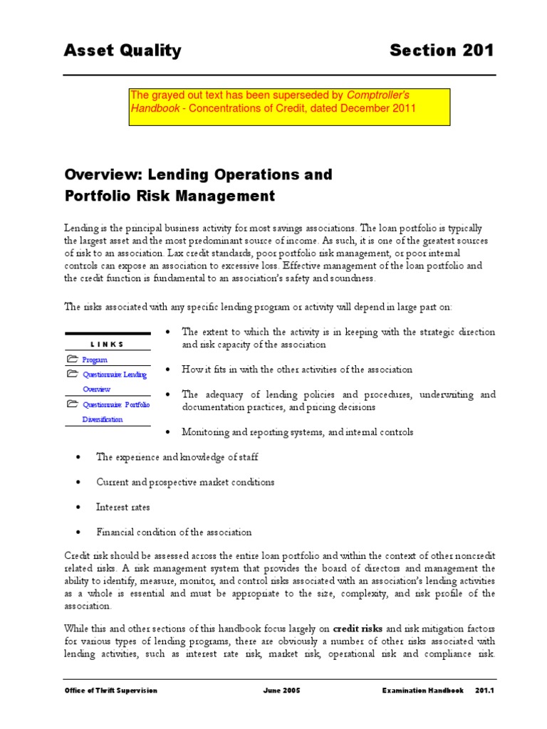 OTS 201: Lending Operations Overview | PDF | Loans | Debt