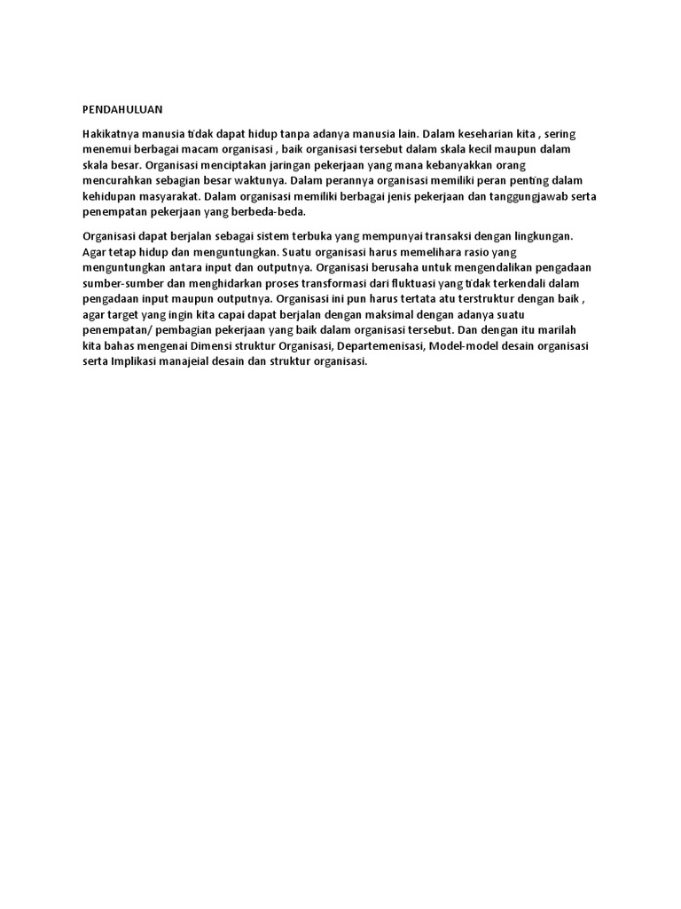 Dimensi Struktur Organisasi dan Diferensiasi | PDF | Pengembangan Diri