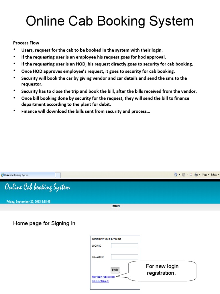 Corporate Cab Booking Workflow | PDF | Computing | Service Industries