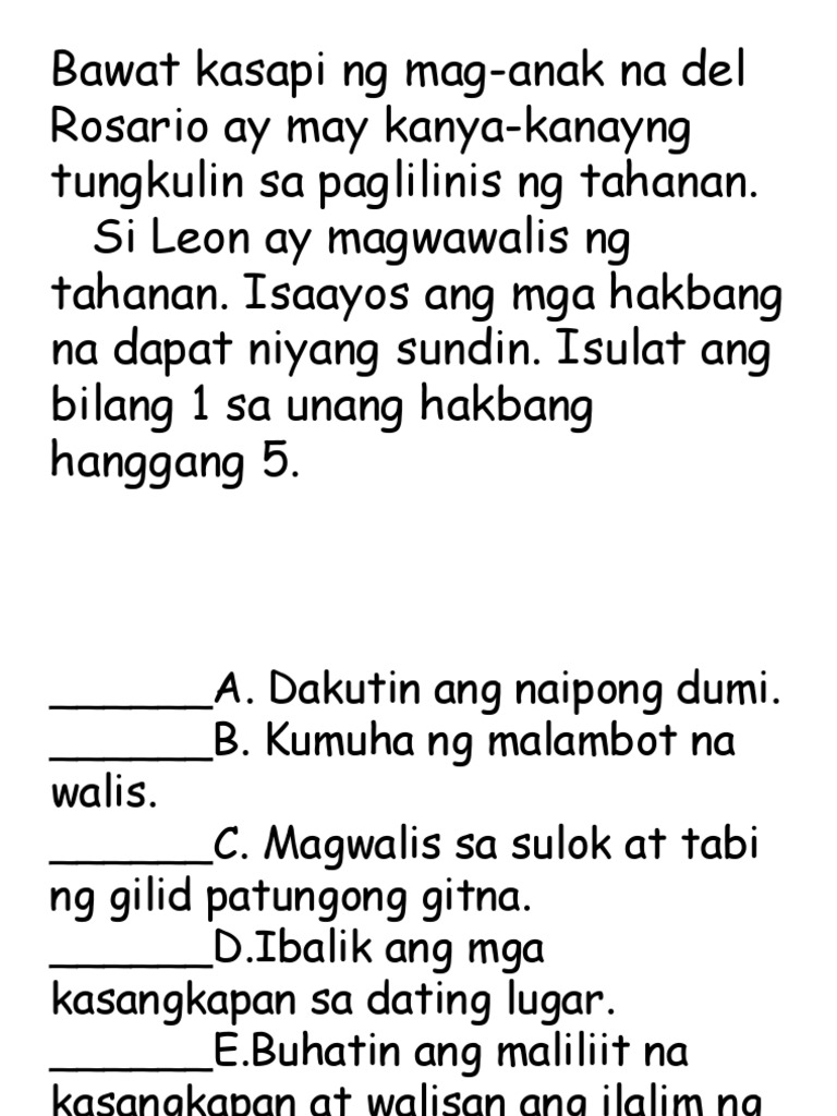WAstong Paglilinis NG Bakuran | PDF