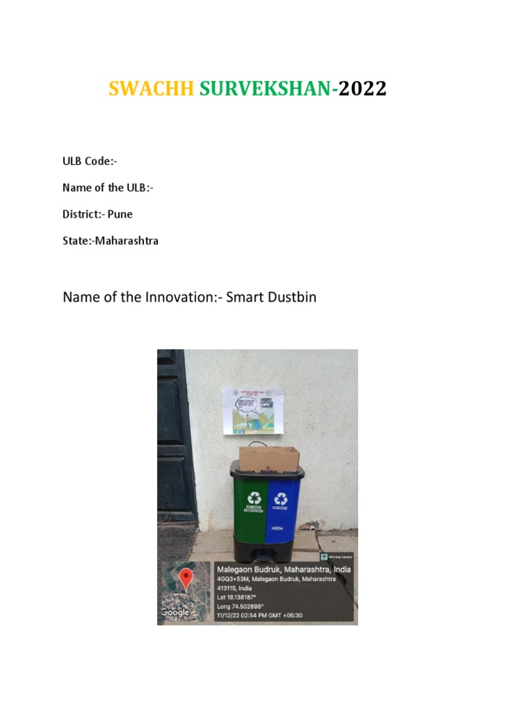 Documentation of Smart Dustbin | PDF | Waste | Municipal Solid Waste