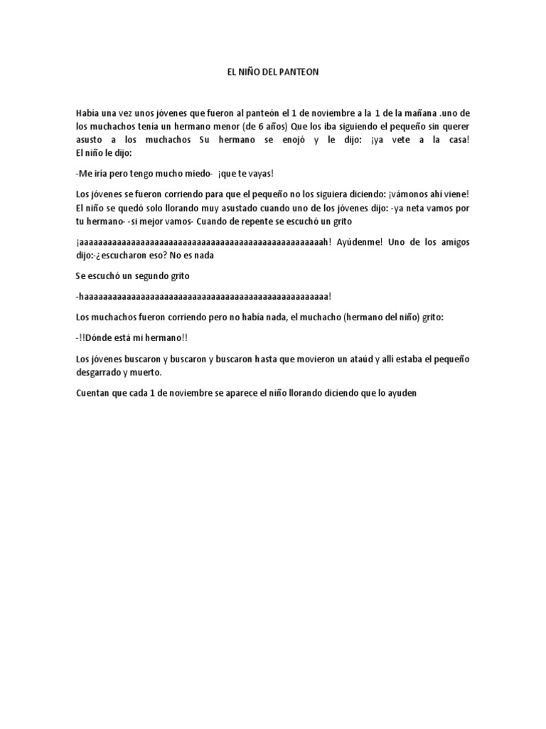 El Niño Del Panteon | PDF
