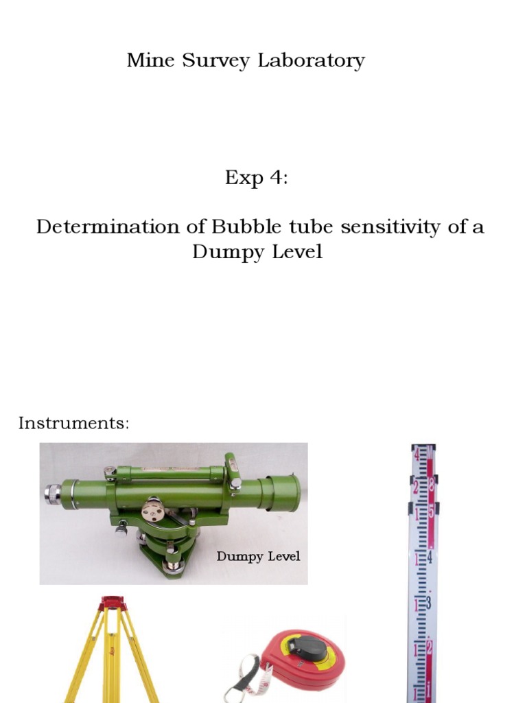 Sensitivity of Bubble Tube in Surveying | PDF | Equipment | Metrology