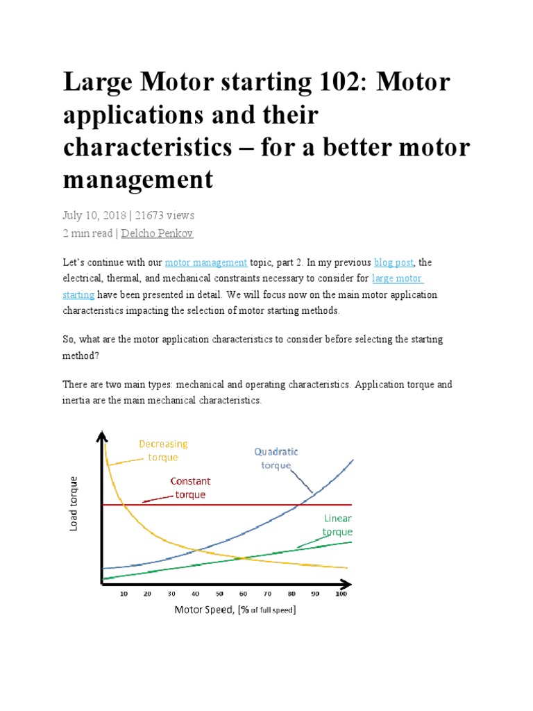 SE Large Motor Starting 102 | PDF | Electric Motor | Electrical Engineering