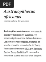 Australopithecus Garhi: Descubrimiento y Características | PDF