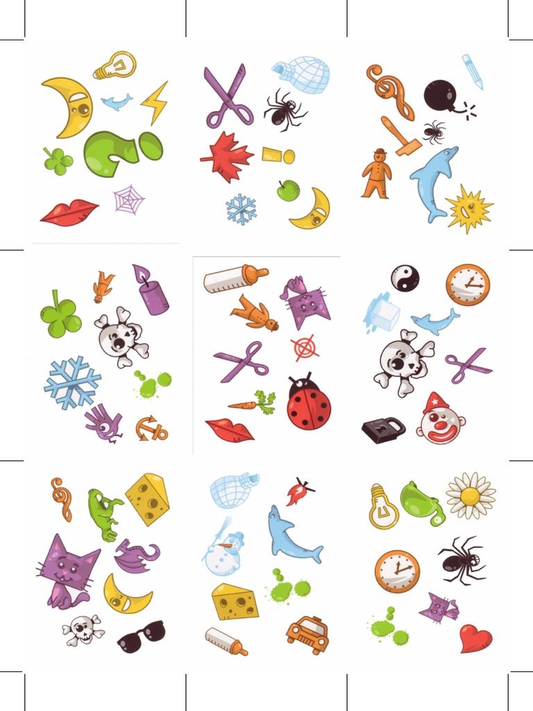 DOBBLE Card Game - Cartas - 6F PDF | PDF