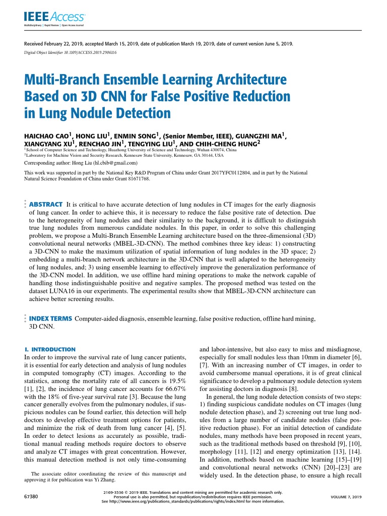 Multi-Branch Ensemble Learning Architecture Based On 3D CNN For False ... Multi-Branch Ensemble Learning Architecture Based On 3D CNN For False ...