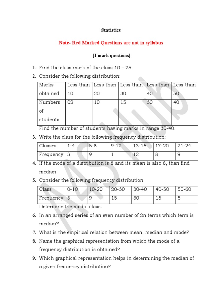 14 Statistics PDF | PDF | Mode (Statistics) | Mean