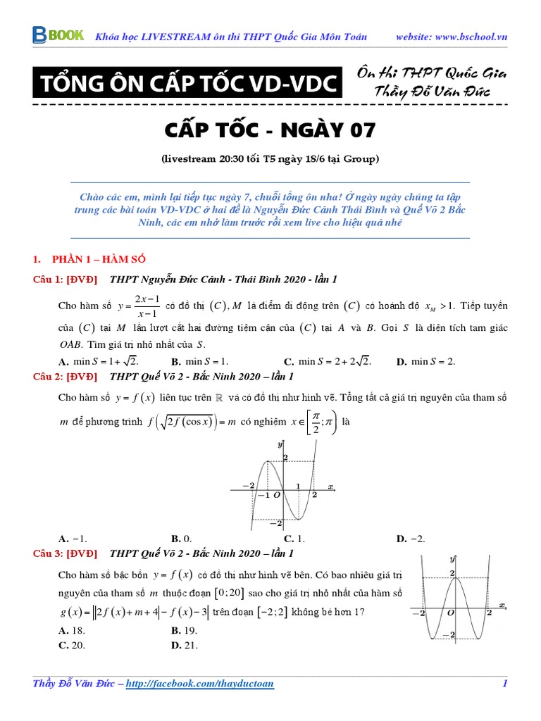 ĐỀ TỔNG ÔN VD-VDC SỐ 07 | PDF