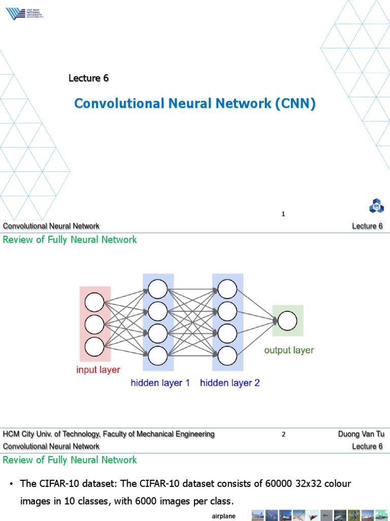 Lecture 6 - Convolution Neural Network (CNN) | PDF | Artificial Neural Network | Cybernetics