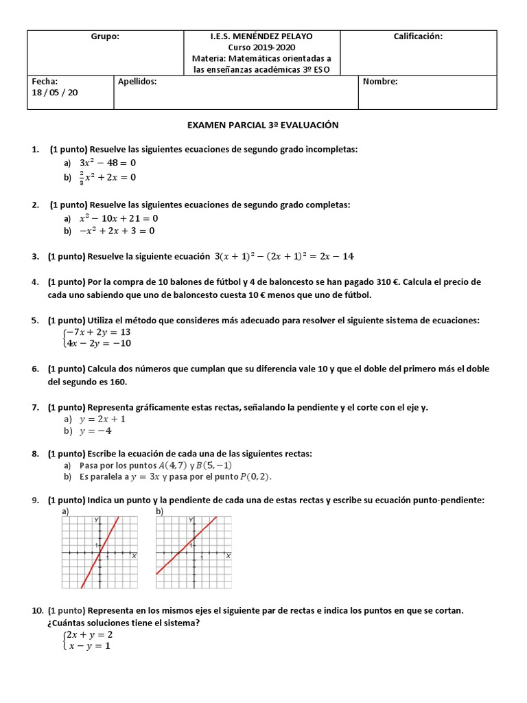 Examen Parcial 3a Evaluacion | PDF | Métodos y materiales de enseñanza