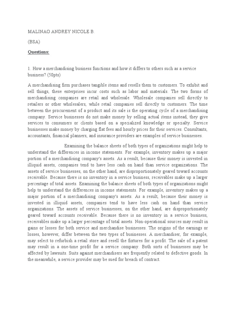 Understanding the Differences Between Merchandising and Service ...