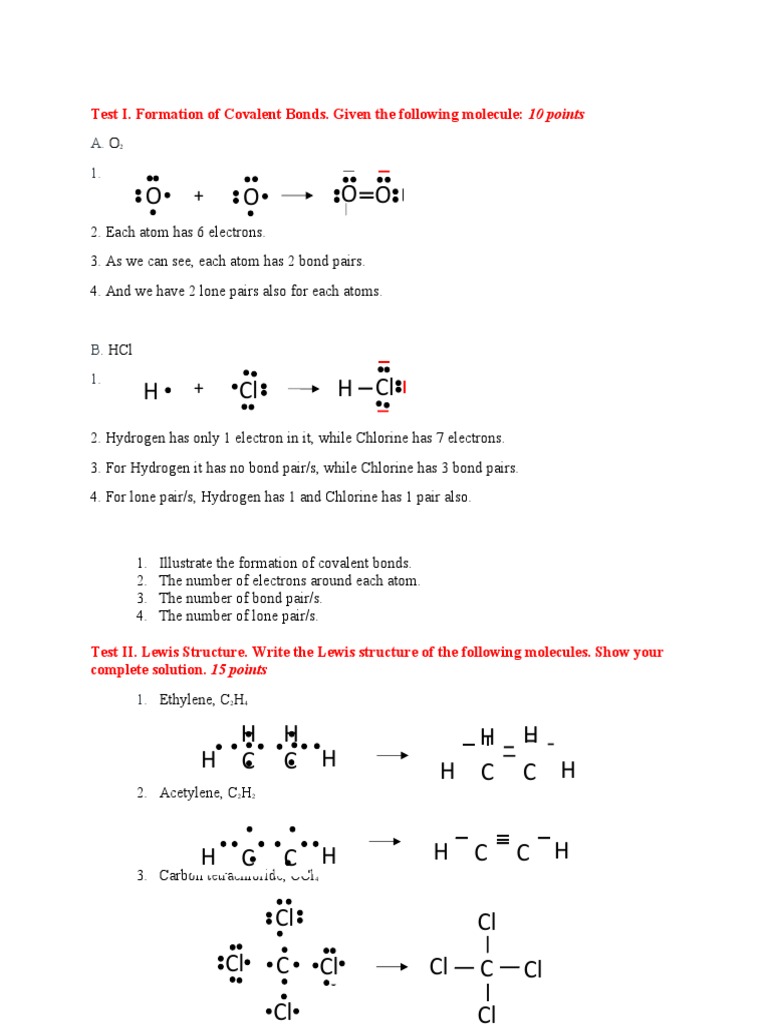 Exercise #4 - Covalent Bonds | PDF