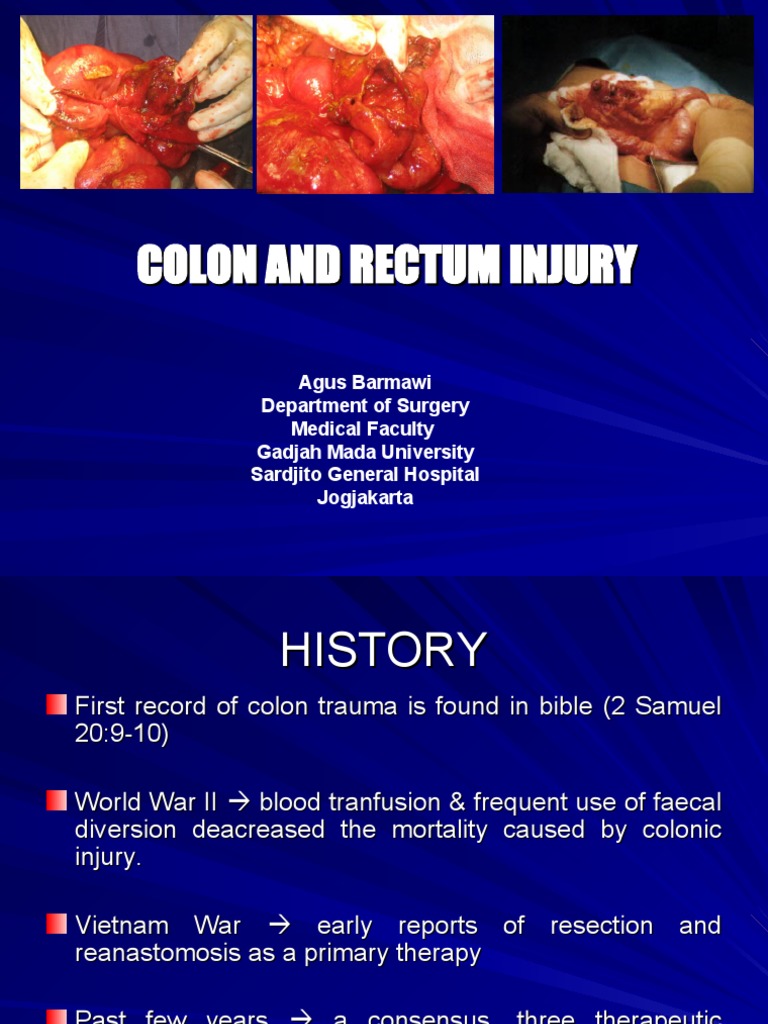 COLON AND RECTUM INJURY GUIDE | PDF | Injury | Rectum