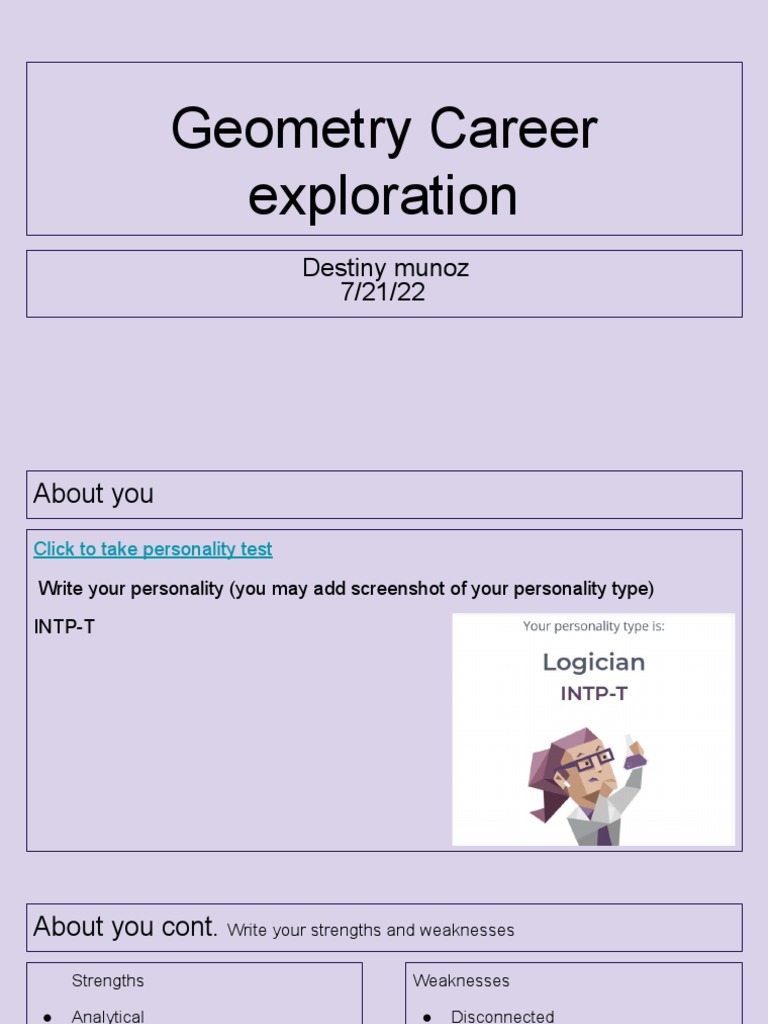 Destiny Munoz - 721 Project Geometry Career Exploration - 5421044 | PDF | Lawyer | Paralegal