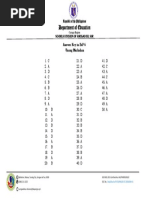 Grade 6 SumTest Answer Keys in All Subject Modules 1-3 | PDF ...